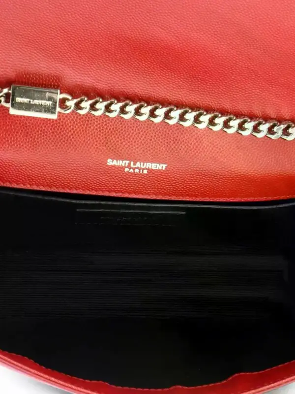 Saint Laurent Classic Monogram Tassel Grainy Leather Small Crossbody Bag