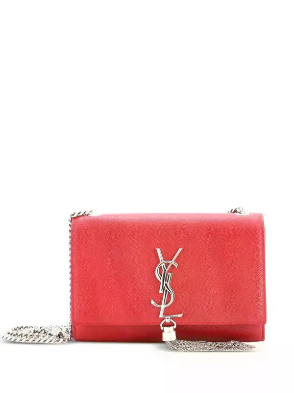 Saint Laurent Classic Monogram Tassel Grainy Leather Small Cross Body Bag