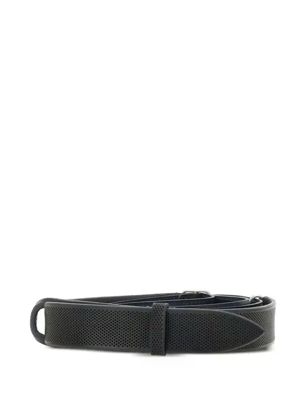 Orciani Soft Laser-perforated Leather Belt - Black