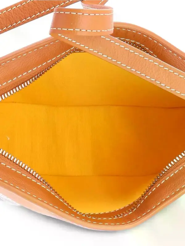 Goyard Coated Canvas And Leather Hirondelle Shoulder Bag - Brown