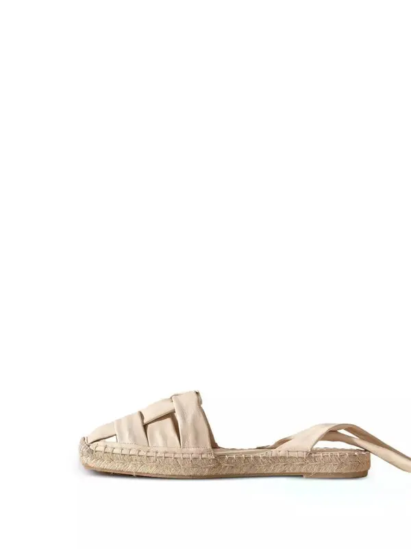 Hereu Bena Interwoven Leather Ballet Flats - Neutrals