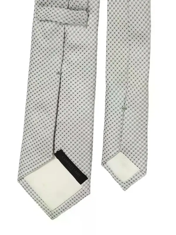 Corneliani Geometric-pattern Tie - Grey
