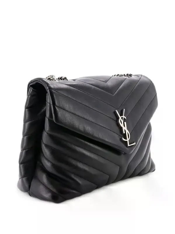 Saint Laurent Loulou Matelassé Chevron Leather Medium Shoulder Bag