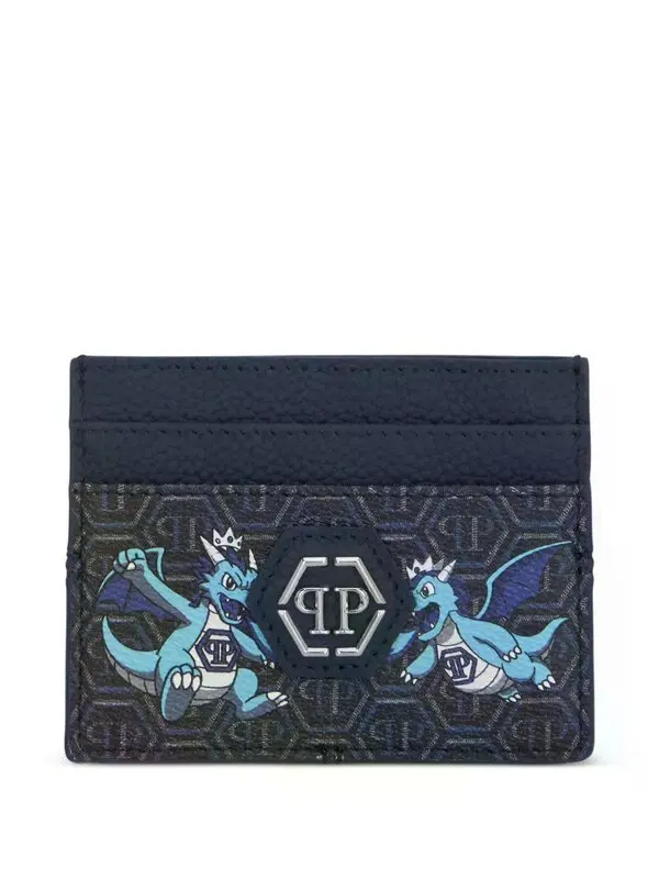 Philipp Plein Dragons Monogram Card Holder