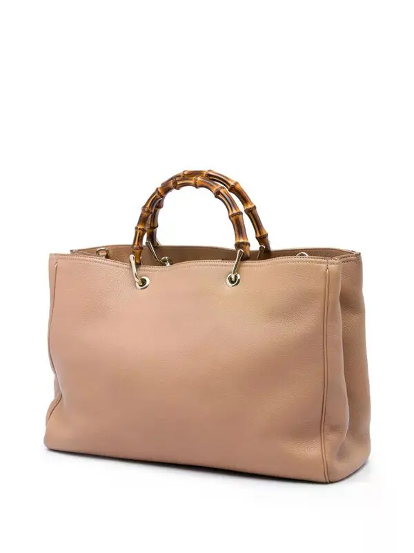 Gucci Large Calfskin Bamboo Shopper Satchel