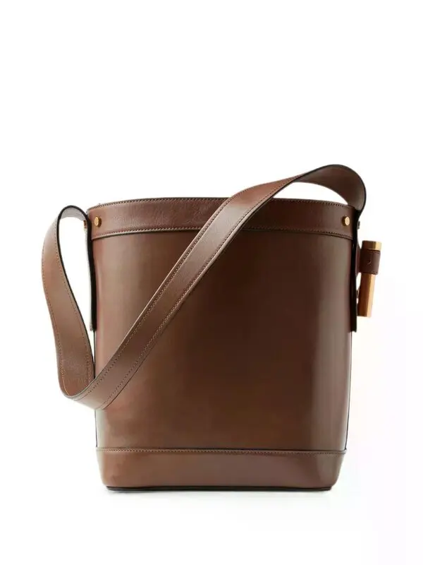 Versace Pivot Small Leather Bucket Bag