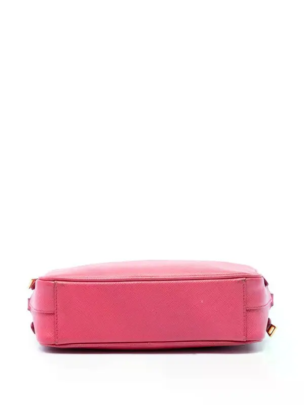 Prada Saffiano Mini Double Zip Camera Cross Body Bag