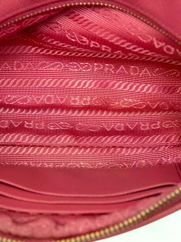 Prada Saffiano Mini Double Zip Camera Cross Body Bag
