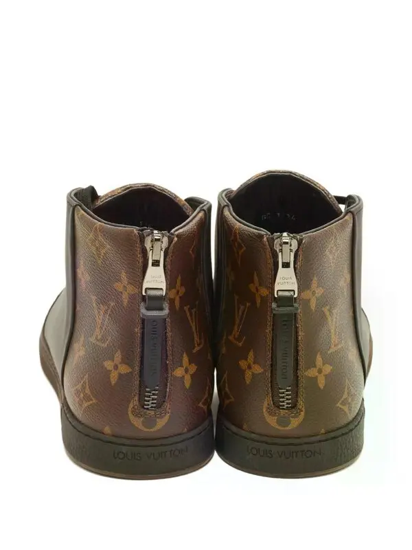 LOUIS VUITTON Line Up Monogram High-top Sneakers - Black