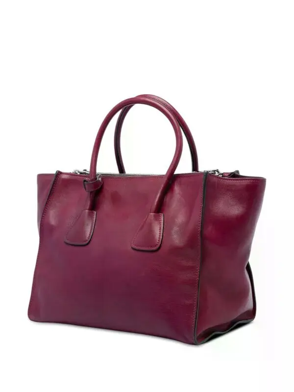 Prada 2010-2026 Glace Calf Twin Pocket Double Handle Satchel