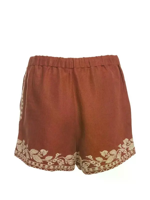 Loro Piana Ernst Embroidered Drawstring Mini Shorts