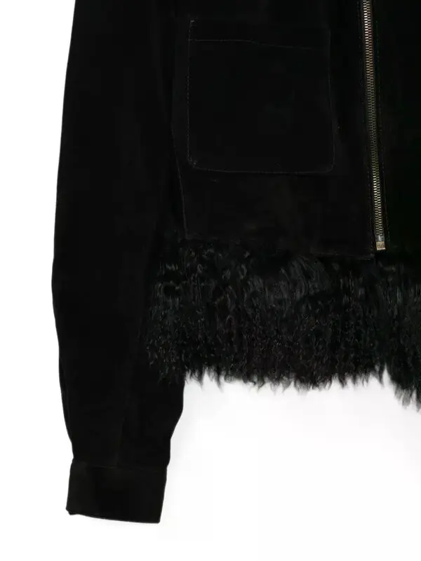 A.N.G.E.L.O. VINTAGE CULT 2000s Shearling-trim Suede Coat