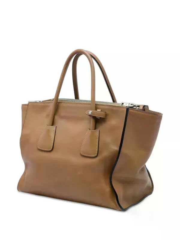 Prada 2010-2026 Glace Calf Twin Pocket Double Handle Satchel