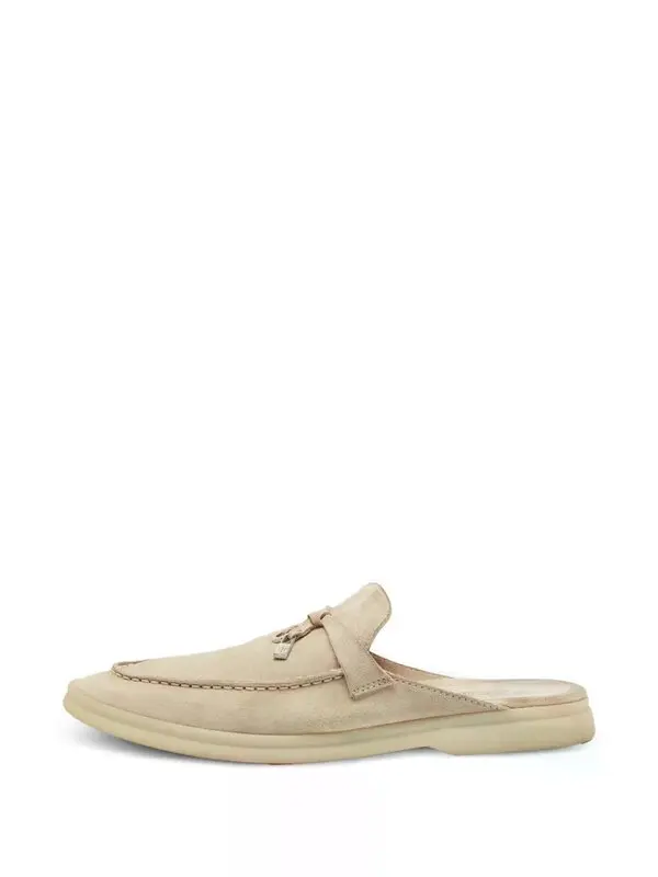 Loro Piana Babouche Charms Walk Flat Mules - Neutrals
