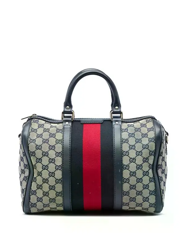 Gucci 2016-2026 Medium Gg Canvas Web Joy Boston Bag Satchel