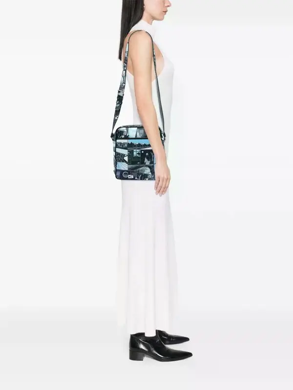 Prada Vitello Comic Print Messenger Bag