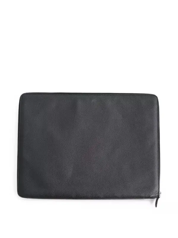 Balenciaga Logo Zipped Portfolio Pouch
