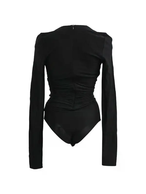 Alexandre Vauthier Gathered V-neck Bodysuit
