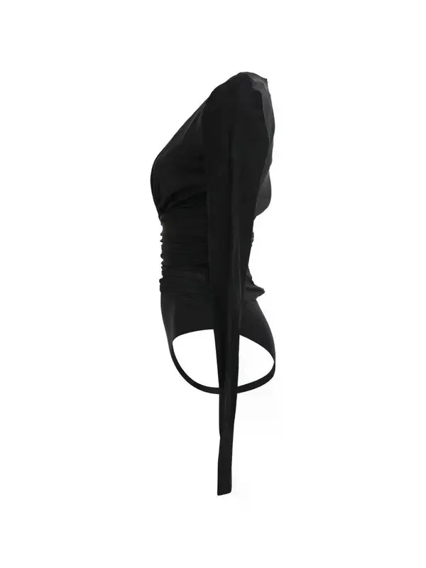 Alexandre Vauthier Gathered V-neck Bodysuit