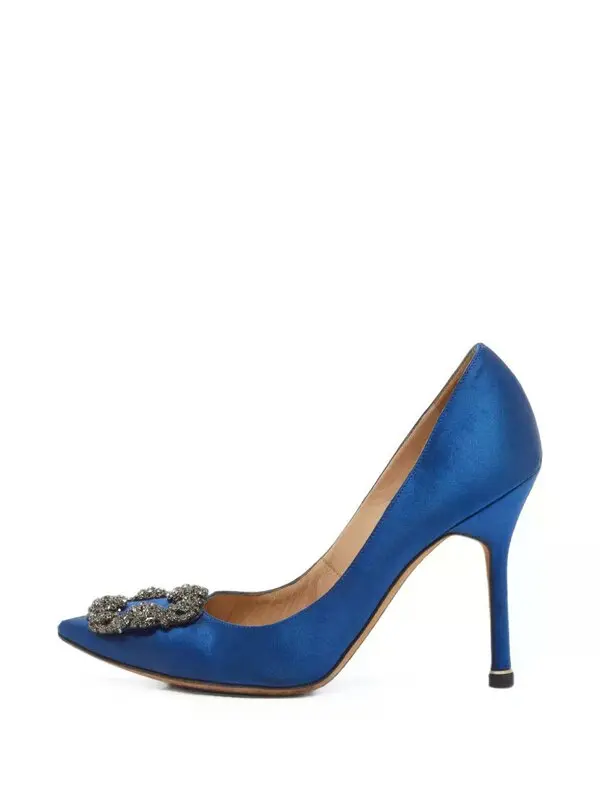 Manolo Blahnik Hangisi Buckle Heeled Pumps