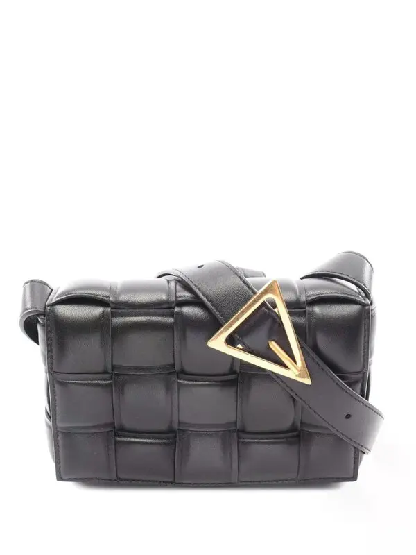 Bottega Veneta 2015-2026 Nappa Intrecciato Padded Cassette Crossbody Bag - Black