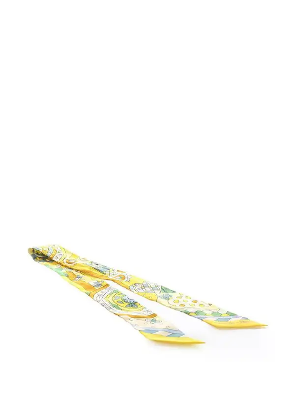 Hermès 2019-2020 Les Murmures De La Foret Silk Twilly Scarf Scarves - Yellow