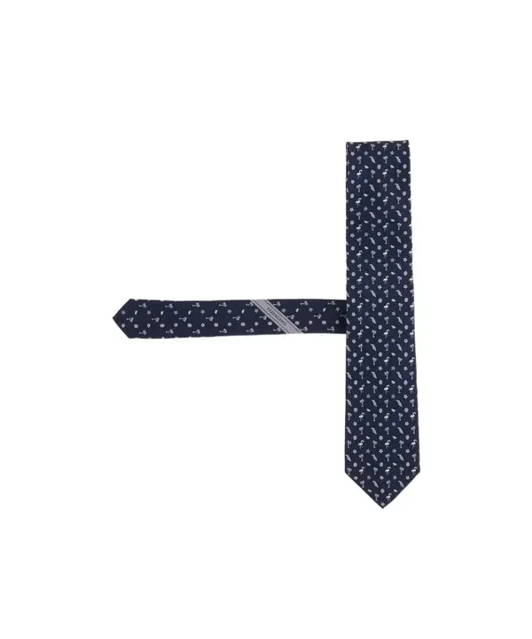 FERRAGAMO Printed Neck Tie - Navy
