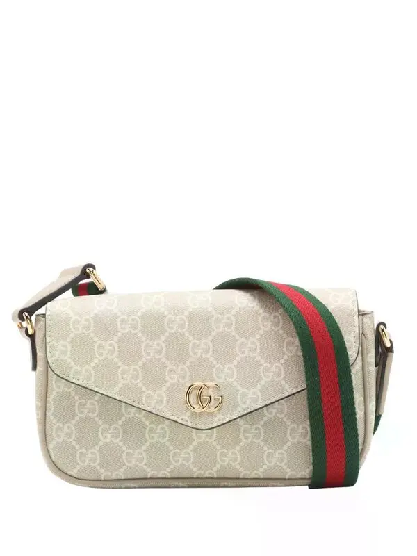 Gucci 2016-2026 Gg Supreme Web Ophidia Pochette Crossbody Bag - Brown