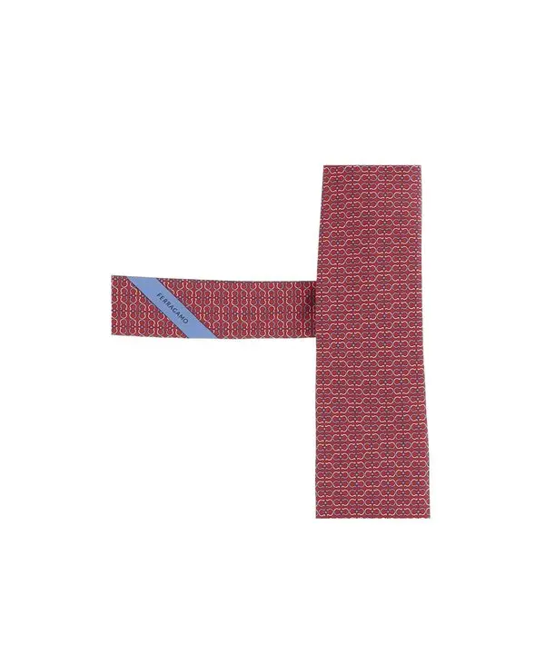 FERRAGAMO Jacquard Pointed Tip Neck Tie