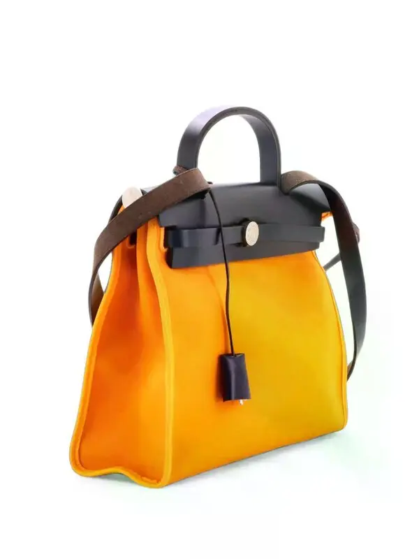 Hermès Herbag Zip Leather And Toile 31 Shoulder Bag