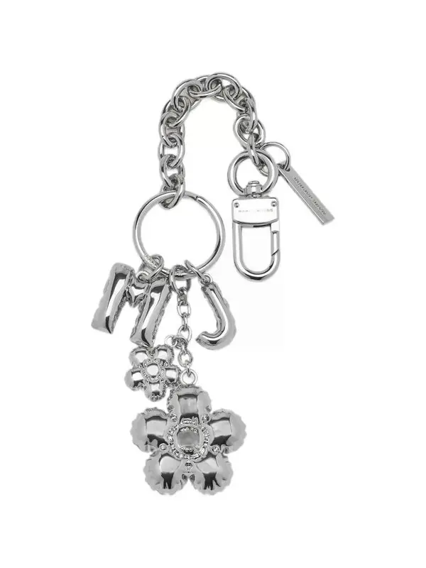 Marc Jacobs Balloon Daisy Cluster Bag Charm - Silver