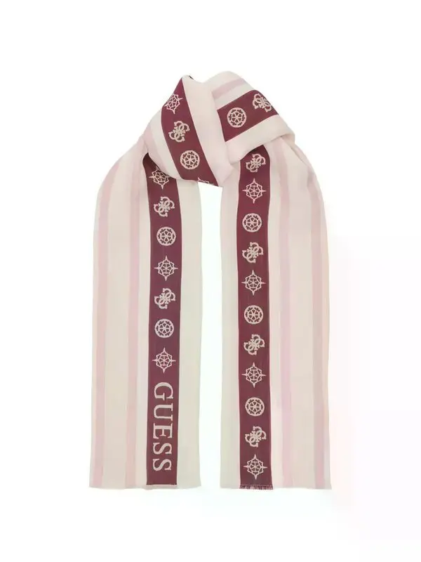 Guess 4g Peony Logo Scarf - Neutrals