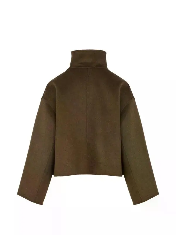 YVES SALOMON Leather-trimmed Wool Jacket
