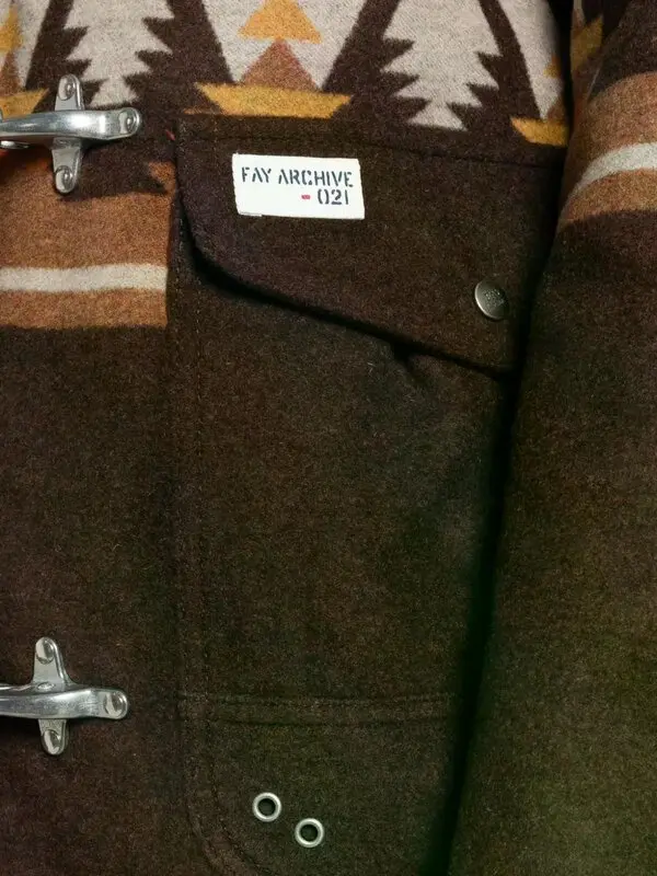 FAY Geometric-pattern Toggle-fastening Jacket