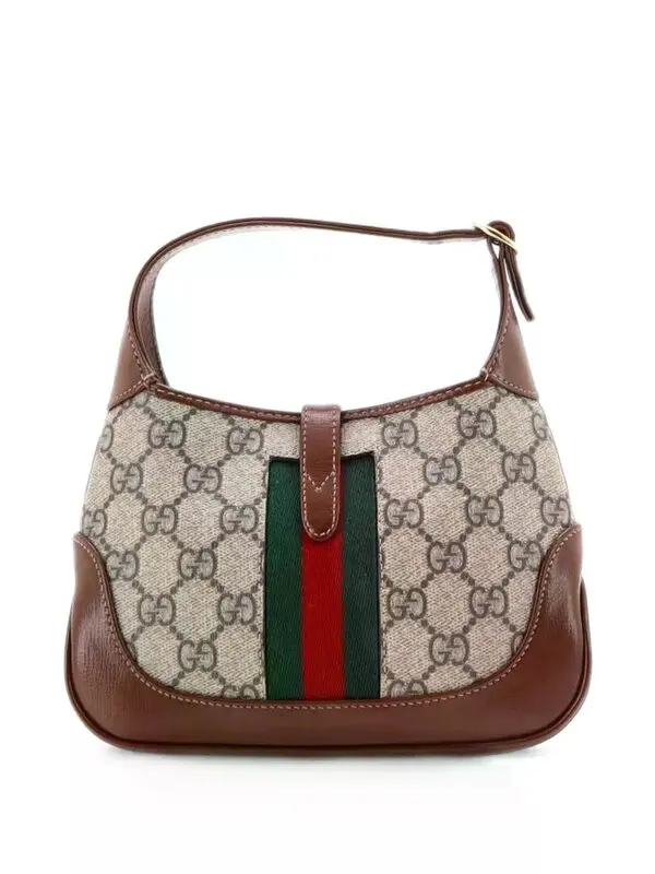 Gucci Jackie 1961 Gg Coated Canvas Mini Hobo Bag