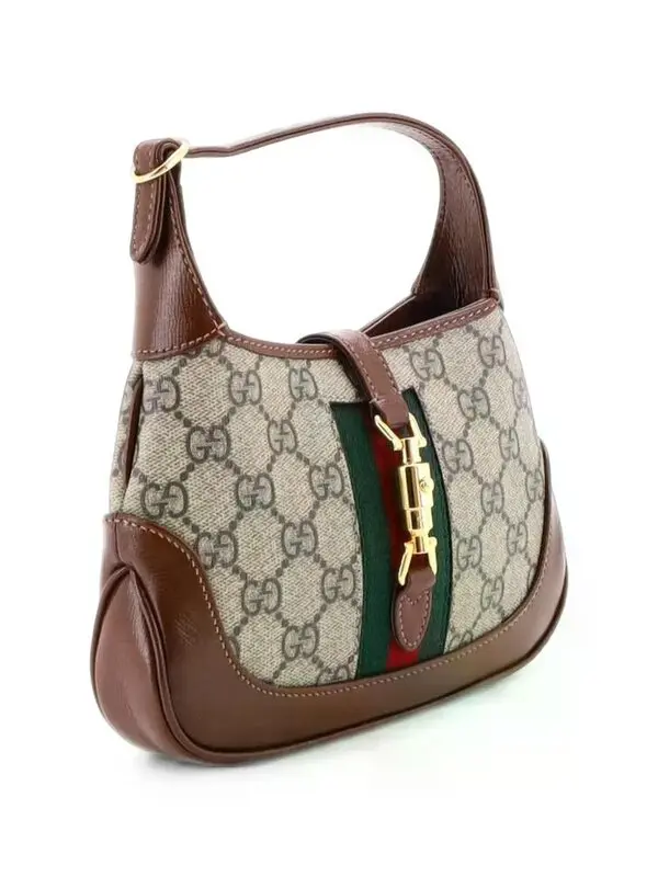 Gucci Jackie 1961 Gg Coated Canvas Mini Hobo Bag