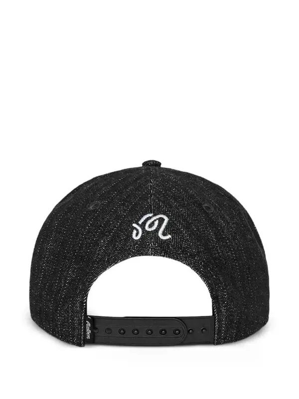 MALBON Foreman Herringbone-pattern Cap - Black