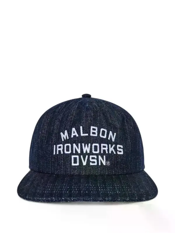 MALBON Foreman Logo-embroidered Denim Cap - Blue
