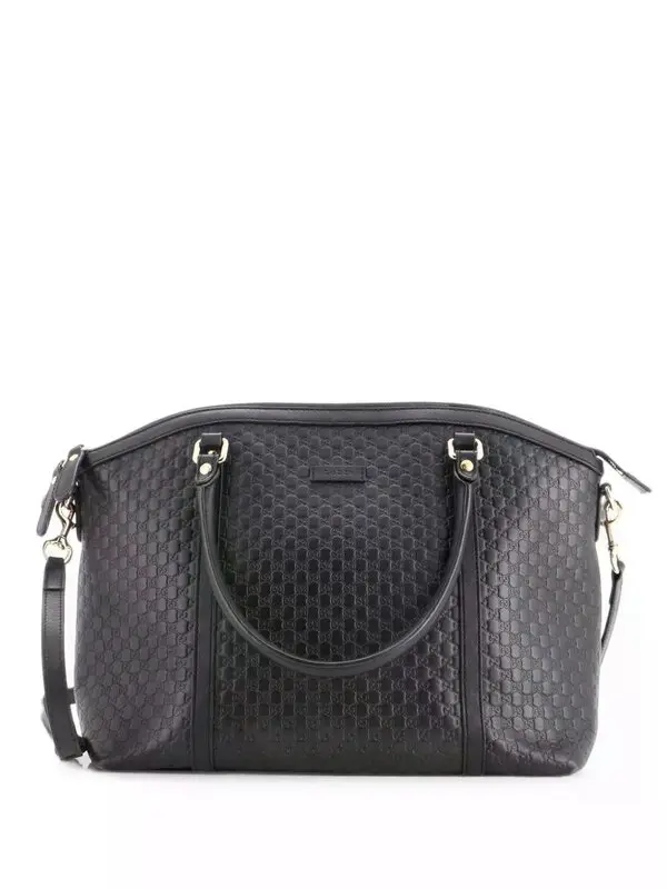 Gucci Britt Convertible Dome Microssima Leather Medium Satchel