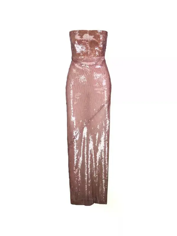 Galvan Sequin-embellished Strapless Maxi Dress