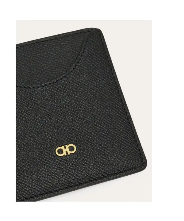 FERRAGAMO Micro Gancini Business Card Holder