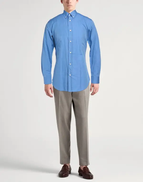 Brioni Shirt Light Size Cotton, Silk