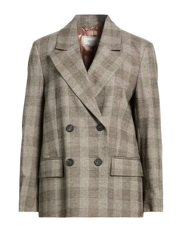 Peserico Blazer Size Virgin Wool, Cashmere, Polyester, Metallic Fiber, Elastane