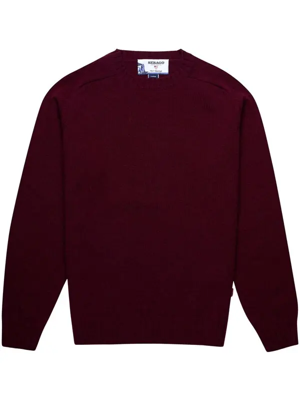 SEBAGO Premium Wool Crew Neck Pullover - Red