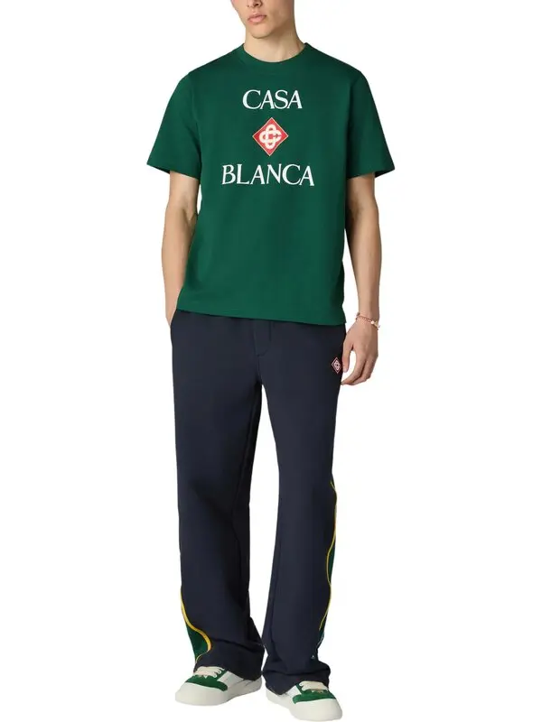 Casablanca Diamond Logo Short Sleeve T-shirt - Green