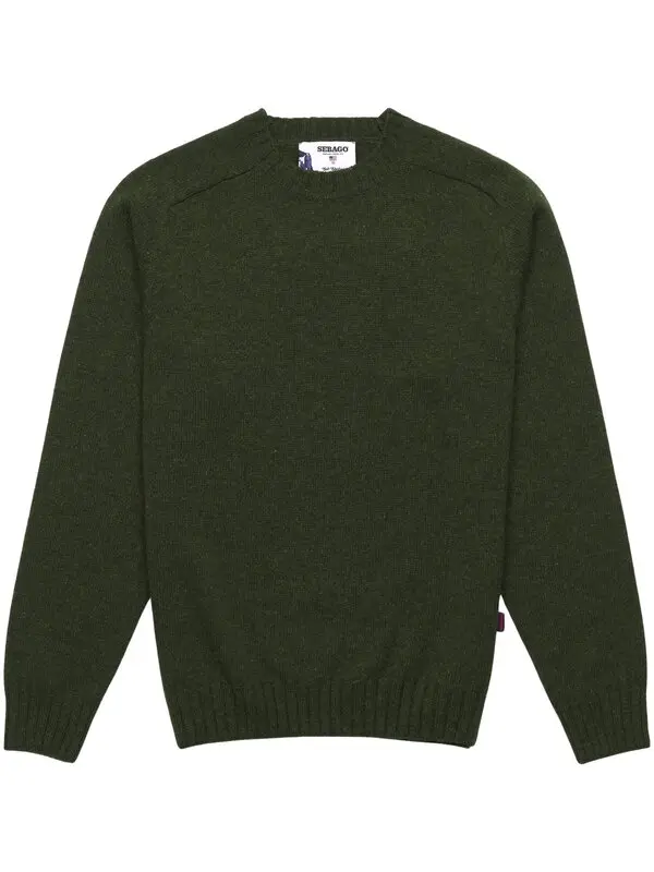 SEBAGO Forest Wool Leisure Jumper With Raglan Sleeves - Green