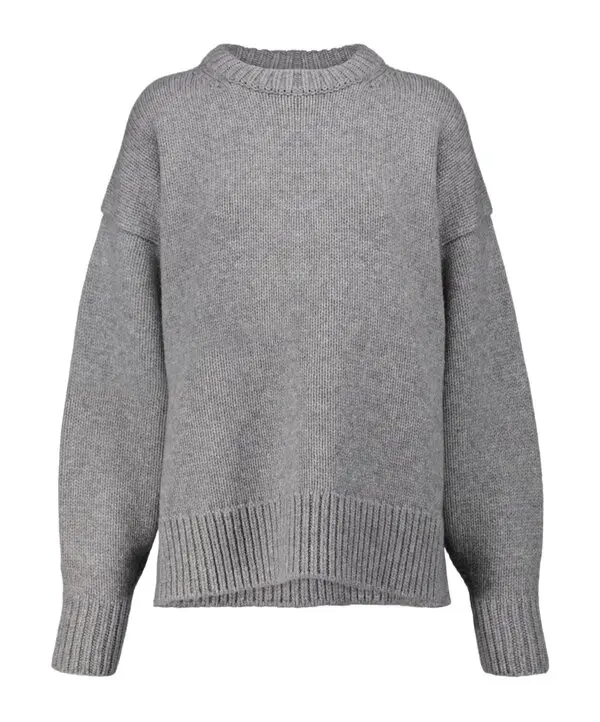 THE ROW Long Sleeve Sweater - Mixed Gray