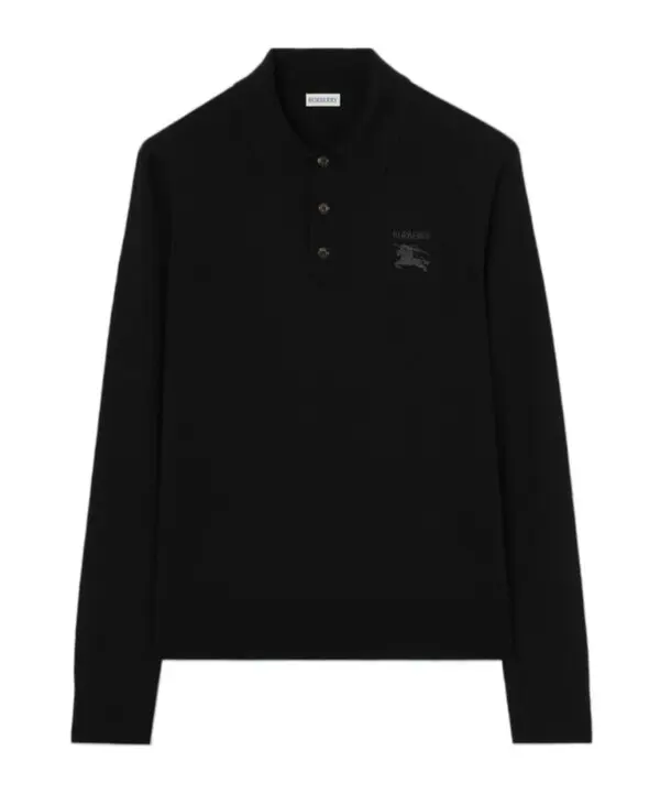 Burberry Long-sleeved Polo Shirt - Black
