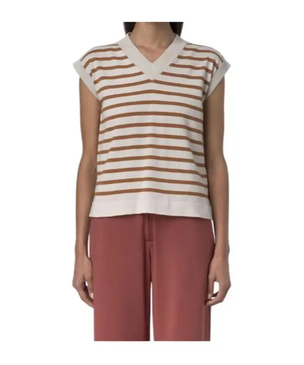 K-WAY Striped Knitted Vest