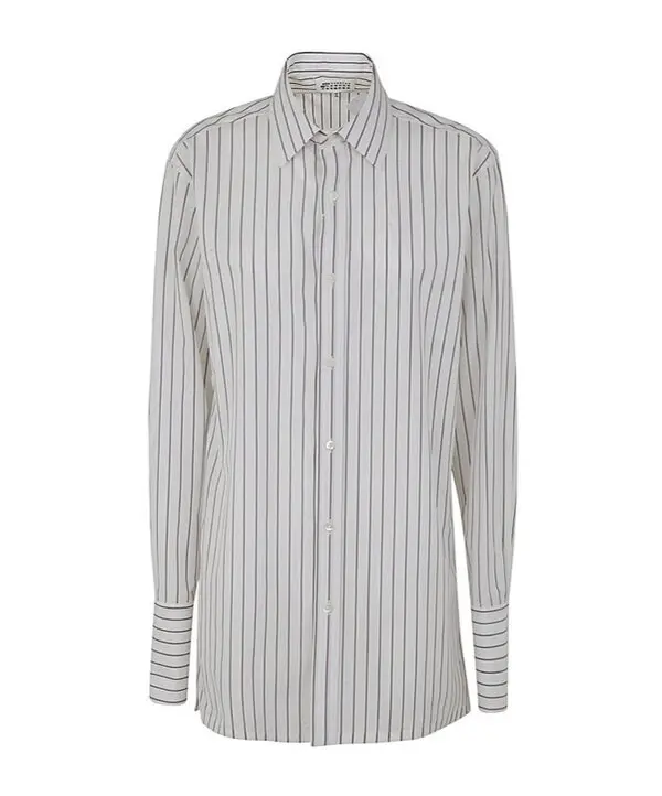 MAISON MARGIELA Striped Long-sleeved Shirt